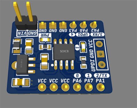 Attiny412 Breakout Board Platform For Creating And Sharing Projects