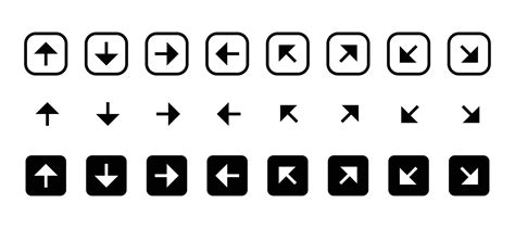 arrow direction icons set sign and symbol vector design 32986332 vector