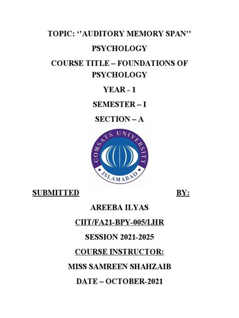 Psychology Experiment Pdf Memory Perception