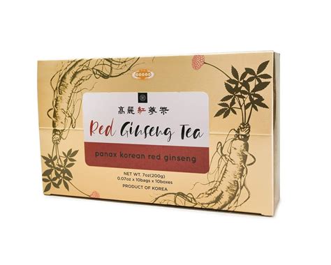Panax Korean Red Ginseng Instant Tea 100 Bags Tandt Ginseng