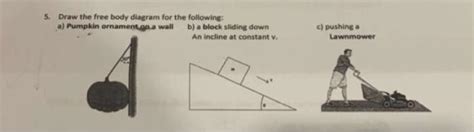 Solved Draw The Free Body Diagram For The Following A Chegg
