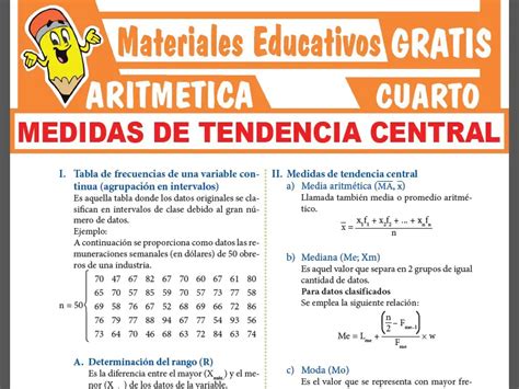 Medidas De Tendencia Central Ficha Interactiva Topworksheets Images