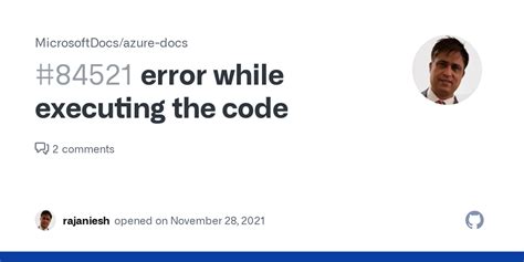 Error While Executing The Code · Issue 84521 · Microsoftdocsazure