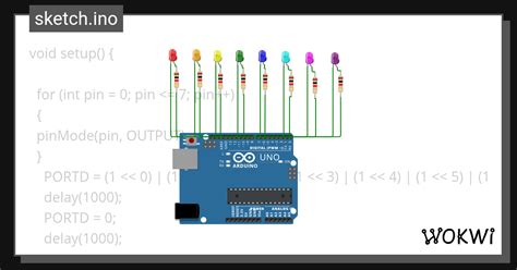 Leds Wokwi Esp32 Stm32 Arduino Simulator