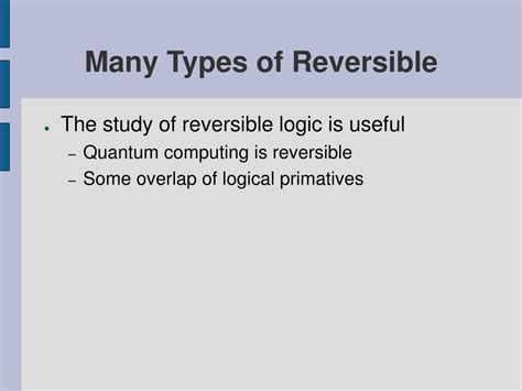 Ppt Reversible Computing Powerpoint Presentation Free Download Id503881