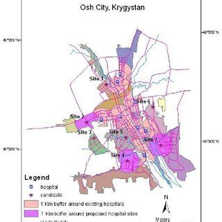 Proposed Suitable Sites Map With 1 Km Buffer Zone Download Scientific Diagram