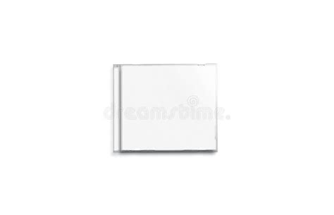 Blank White Cd Case Closed Mock Up Top View Isolated Stock