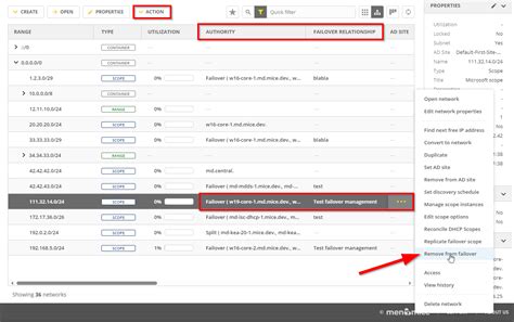 managing failover relationships for microsoft dhcp services — micetro