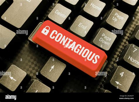 Text Showing Inspiration Contagious Concept Meaning Transmissible By