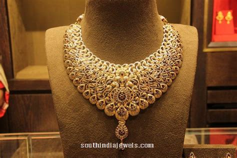 Diamond Peacock Necklace From Manbhai South India Jewels