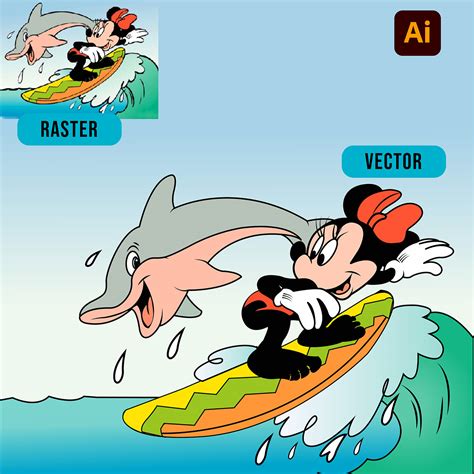 the art of converting raster to vector images behance