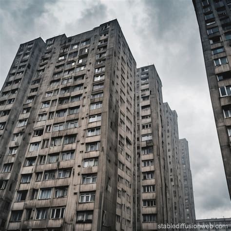 Eastern European Residential Panel Block Architecture Stable