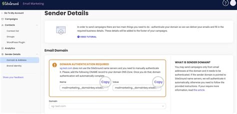 How To Authenticate Your Domain In Siteground Email Marketing