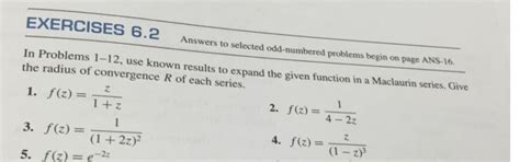 solved exercises 6 2 3 answers to selected odd numbered