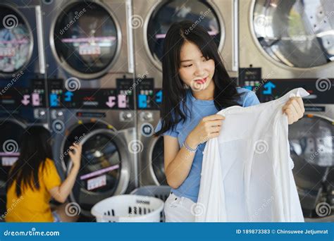 Cute Girl`s Glad That Very Clean Shop Stock Image Image Of Buddy