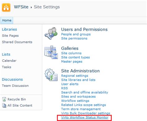 Viewing Worflow Information With Virto Workflow Status Monitor