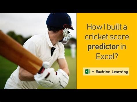 How I Built Cricket Score Predictor In Excel Machine Learning YouTube