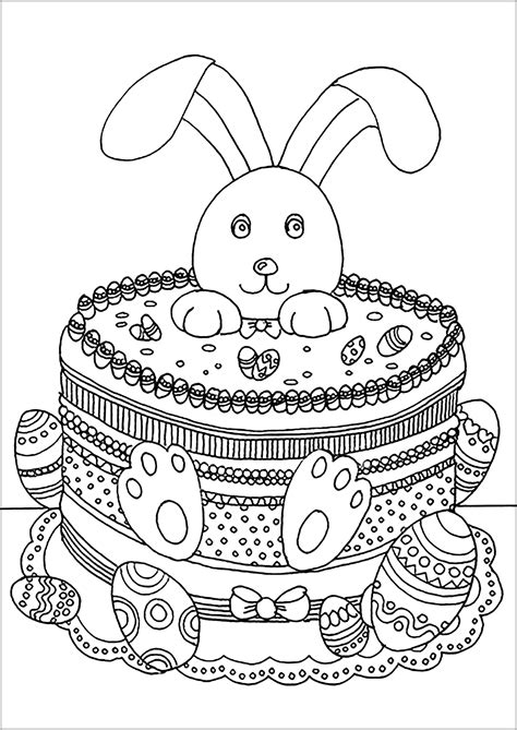Lapin de Pâques Coloriages de Pâques à imprimer pour adultes