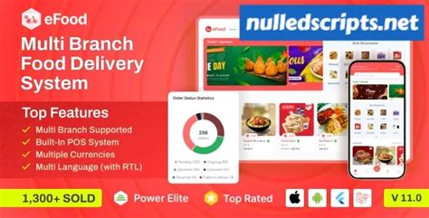 Nulled Script Efood V92 Food Delivery App With Laravel Admin Panel