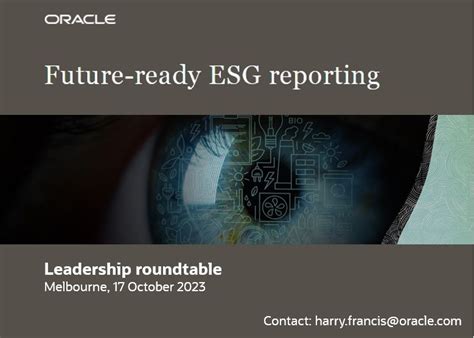 Oracle Consulting On Esg Reporting With Kate Hughes Anish Mitra Posted On The Topic Linkedin