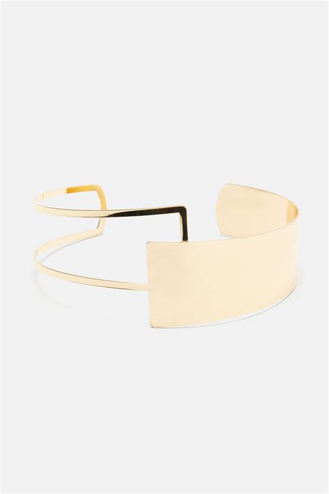 Fearless Cut Out Choker Gold Fashion Nova