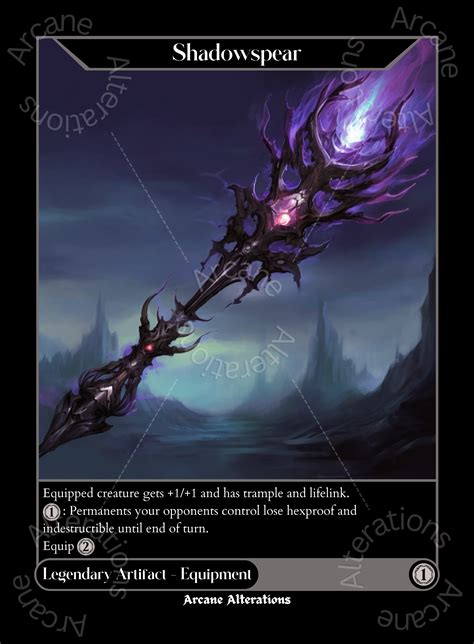 Shadowspear High Quality Altered Art Custom Proxy Cards Arcane Alterations