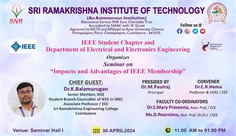Seminar On ” Impacts And Advantages Of Ieee Membership”