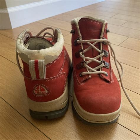 Vintage Nike Acg Hiking Boots In The Coolest Red Depop