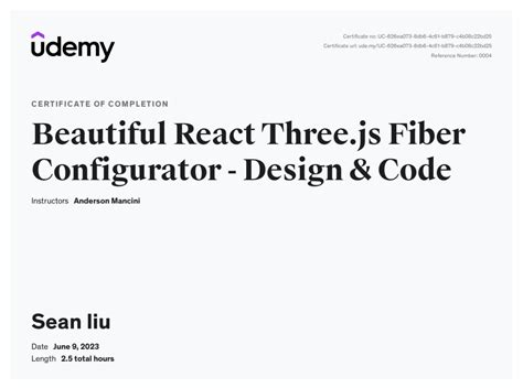 Fei Liu On Linkedin Udemy Course Completion Certificate