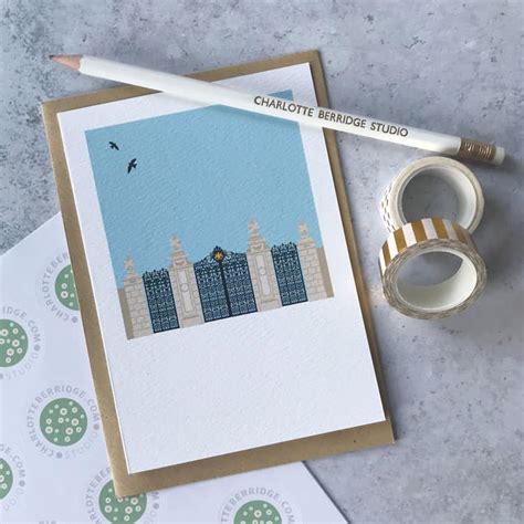 Victoria Gate At Kew Gardens Illustrated Card