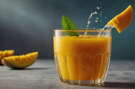 Premium Photo Sip And Smile Mango Juice Magic