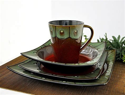 Square Stoneware Dinner Sets 16pcs Square Stoneware Dinnerware Set