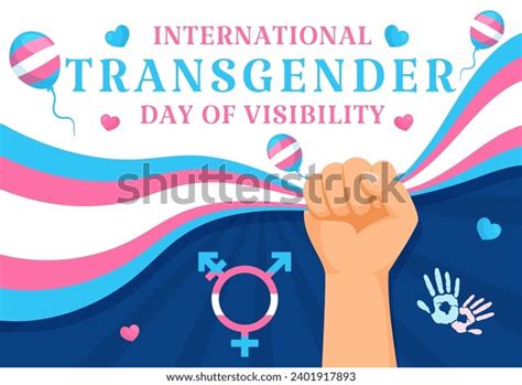 International Transgender Day Visibility Vector Illustration Stock Vector Royalty Free