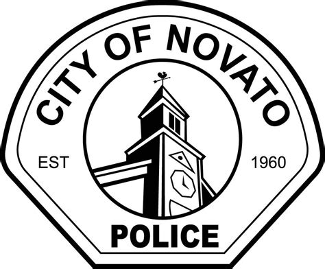 Artstation City Of Novato Police Patch Vector File Black White Vector Outline Or Line Art File
