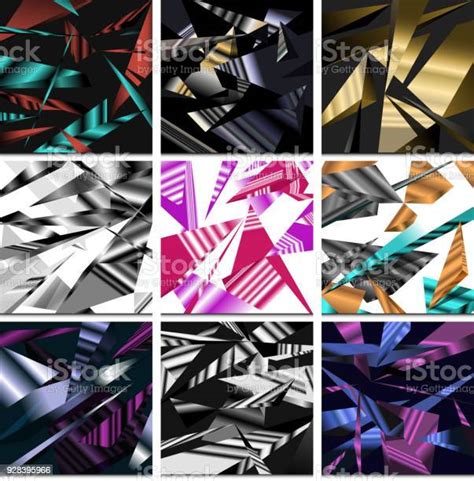 추상적인 다각형 배경 완벽 한 패턴 삼각형 모자이크 기하학적 질감 웹사이트 검은 결정 배경에 대 한 비즈니스 카드 기하 도형에 대한 스톡 벡터 아트 및 기타 이미지 Istock