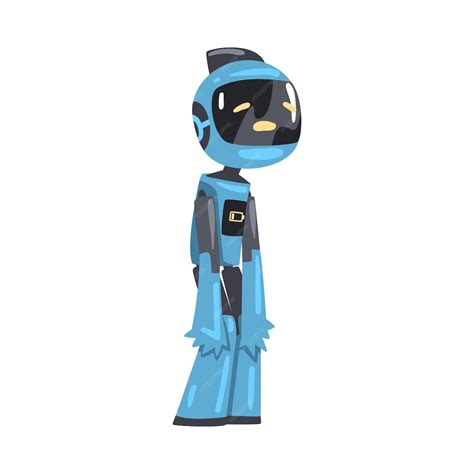 Premium Vector Cute Upset Robot Friendly Personal Robotic Assistant