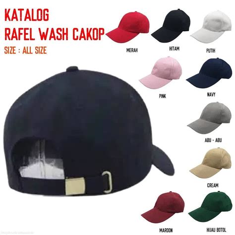 Jual Topi Rafel Cakop Polos Premium Dewasa Shopee Indonesia