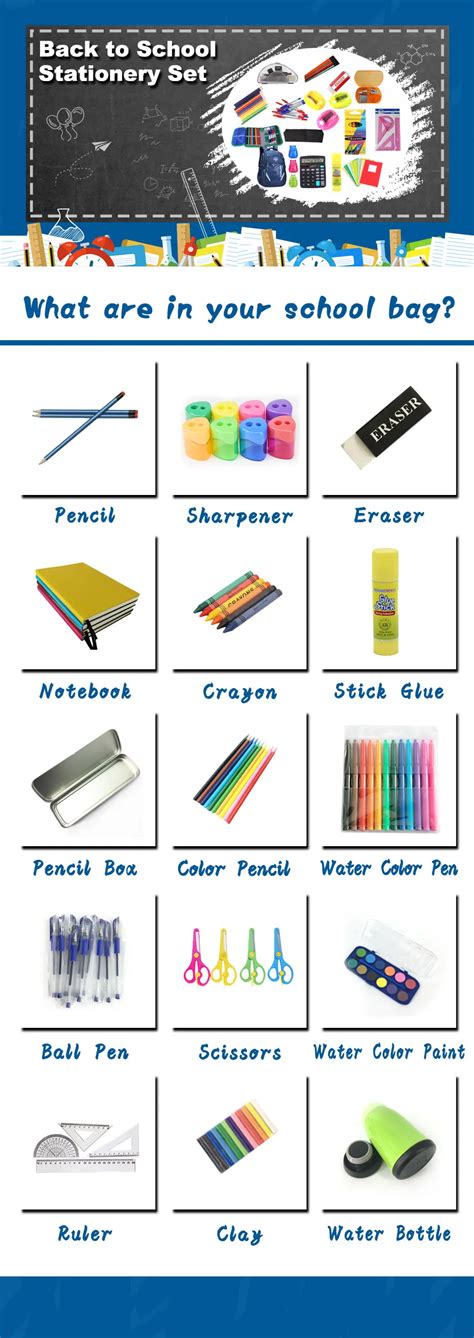 Back To School Essentials High Quality Stationery Set