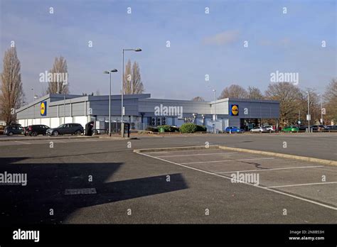 Lidl Store And Car Park Leckwith Cardiff Taken February 2023 Winter