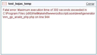 Fatal Error Maximum Execution Time Of 300 Seconds Programming