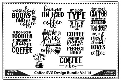 Coffee Svg Design Bundle Vol 14 Graphic By Craft Store · Creative Fabrica