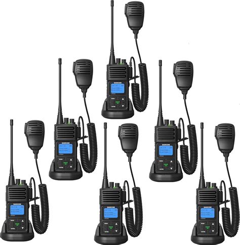 Amazon Com SAMCOM Two Way Radios 6 Packs With 6 Shoulder Mics Electronics