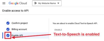 How To Get Google Cloud Text To Speech API Key Sonaar