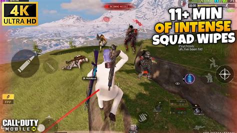 11 Min Of Intense Squad Wipes Cod Mobile Battle Royale Youtube