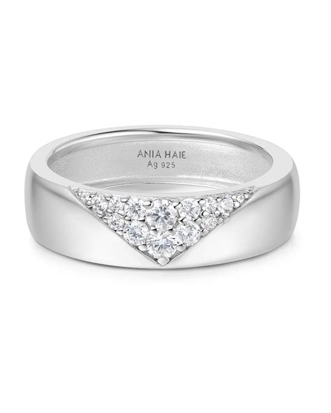 Ania Haie Silver Pave Cz Bold Statement Ring Presis Ur And Gull As