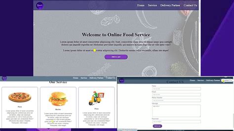 How To Create Full Food Ordering Website Using Html And Css Step By