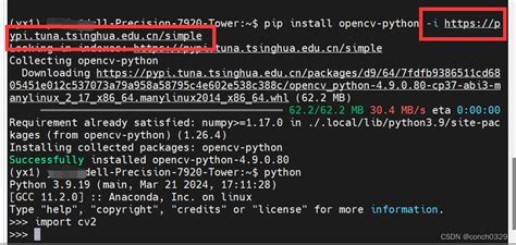 Pythoncv2库命令行安装教程：包括清华源加速 Csdn博客