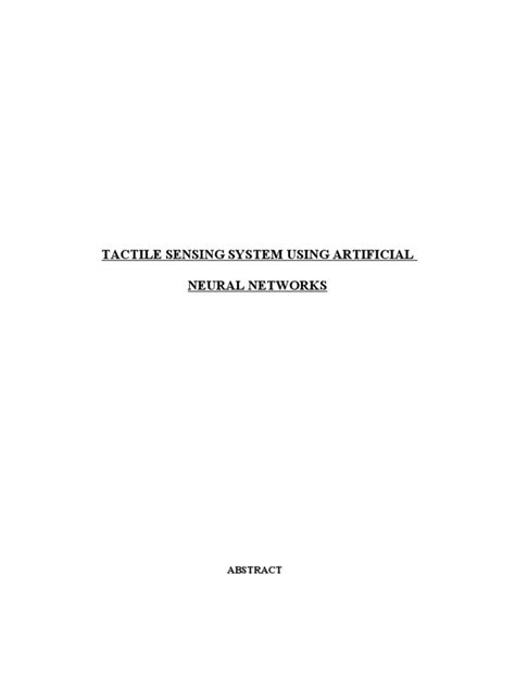 Pdf Tactile Sensing System Using Neural System Dokumentips