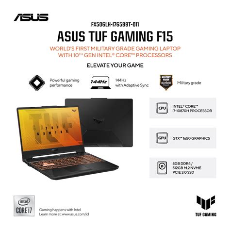 Jual Asus Tuf Gaming Laptop Graphite Black Fx Lh I B T O Intel I H Gb Gb