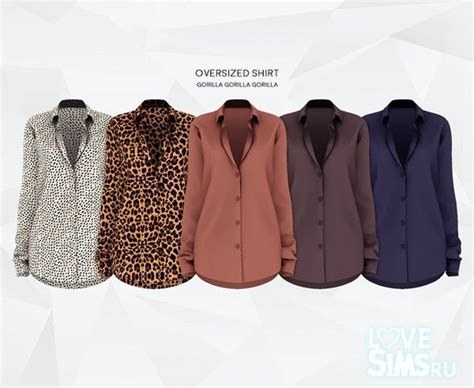 Рубашка Oversized Shirt | Sims 4, Sims 4 mods clothes, Sims 4 expansions